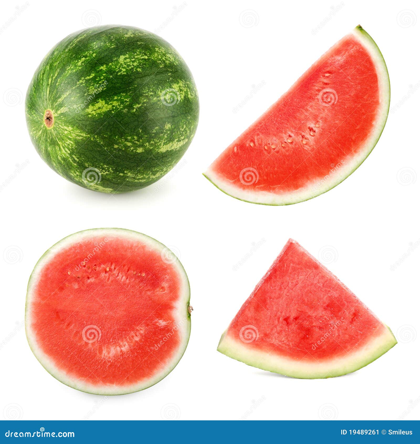 Anguria Tagliata Dentro 4 Figure Differenti Immagine Stock - Immagine ...