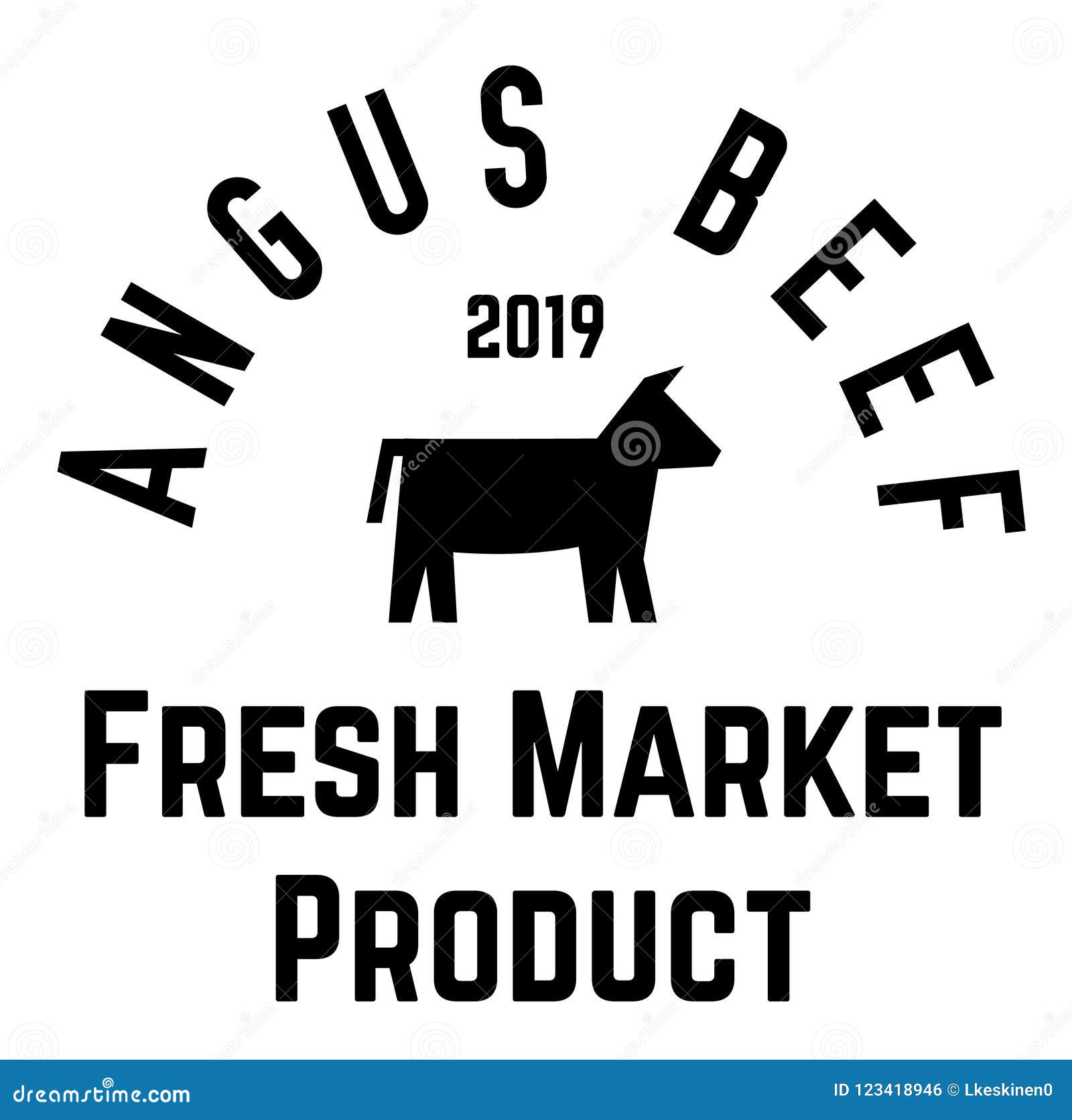 Angus beef label stock vector. Illustration of sign - 123418946