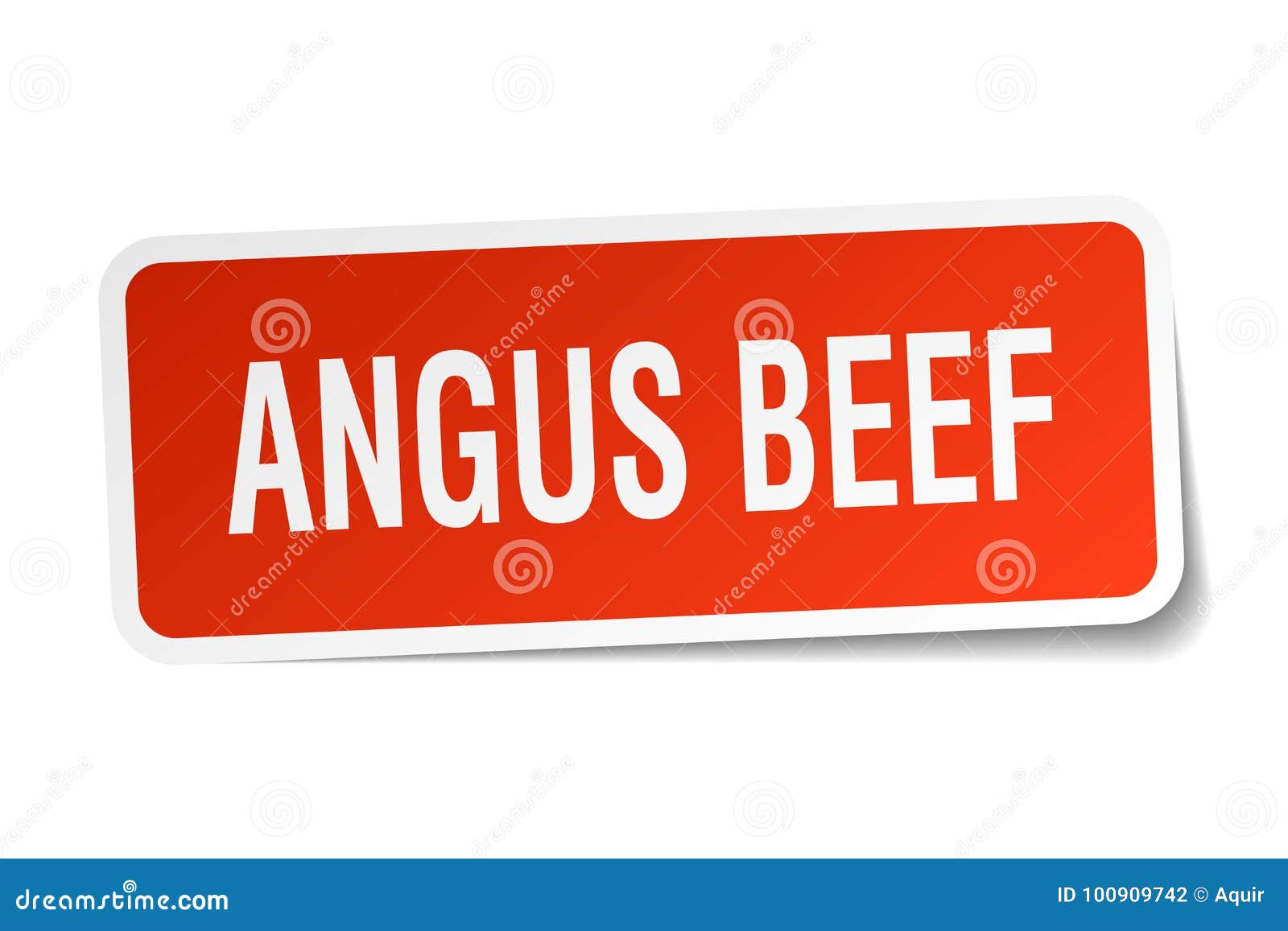 Angus beef sticker stock vector. Illustration of paper - 100909742