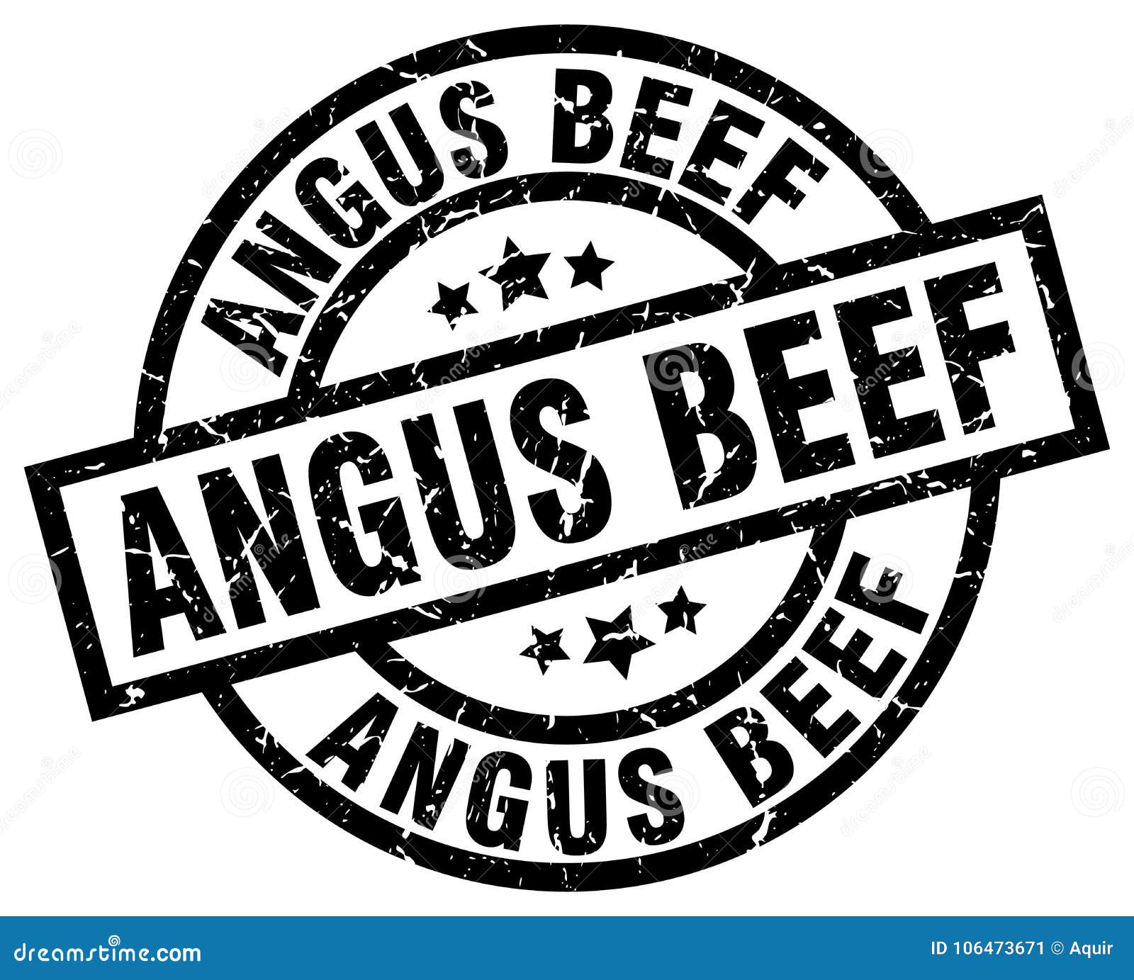Angus beef stamp stock vector. Illustration of vector - 106473671