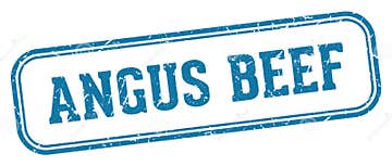 Angus Beef Stamp. Angus Beef Rectangular Stamp on White Background ...