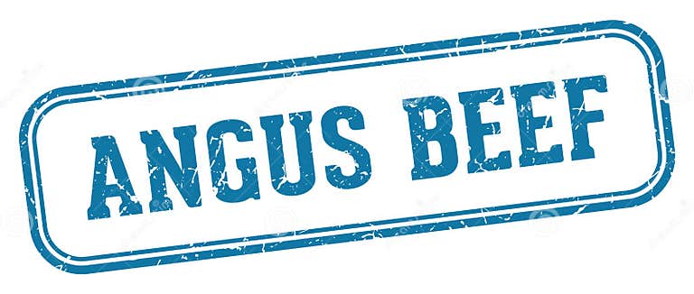 Angus Beef Stamp. Angus Beef Rectangular Stamp on White Background ...