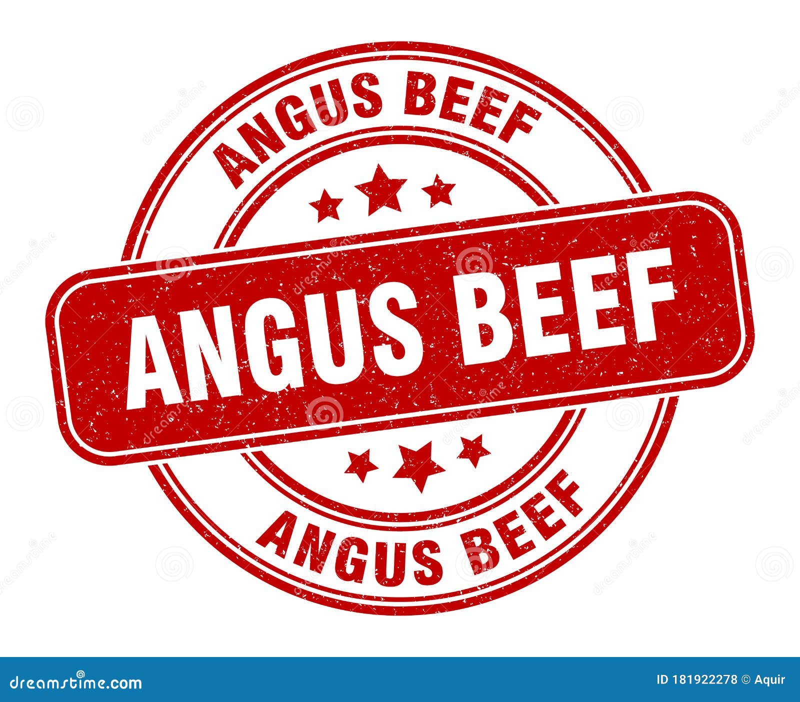 Angus Beef Stamp. Angus Beef Round Grunge Sign Stock Vector ...
