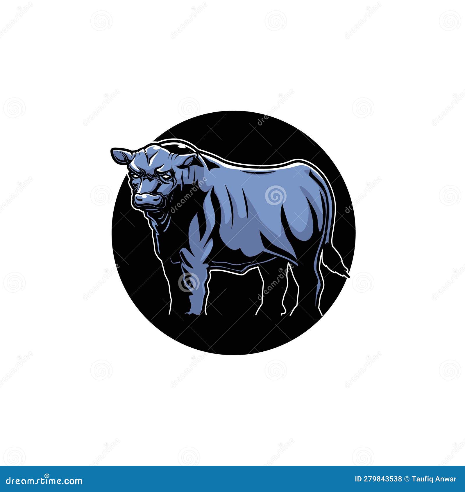 Angus Cow Vector Illustration Design Stock Vector - Illustration of ...
