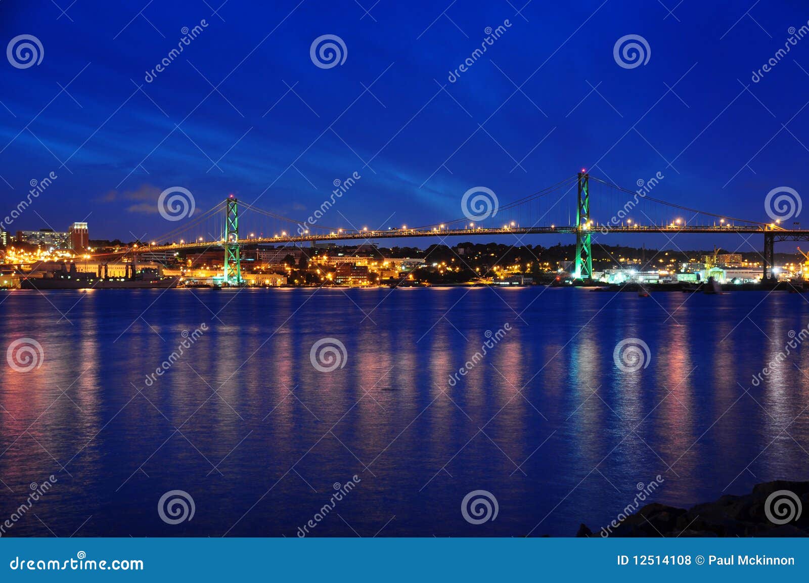 Angus L. Macdonald Bridge in Halifax Stock Photo - Image of canada ...