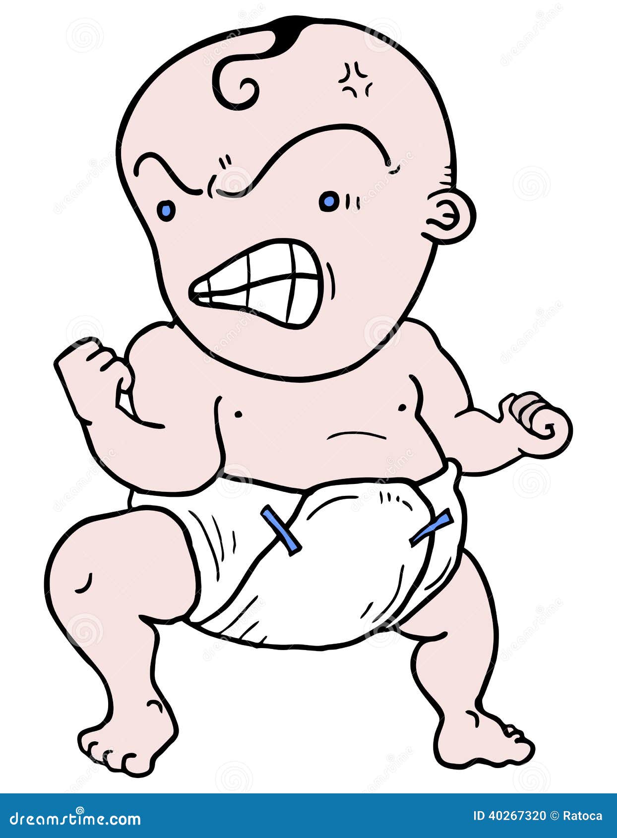 Angy baby stock vector. Illustration of drawing, baby - 40267320