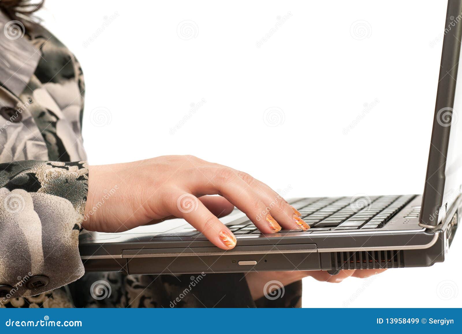 Anhalten eines Laptops stockbild. Bild von ausbildung - 13958499