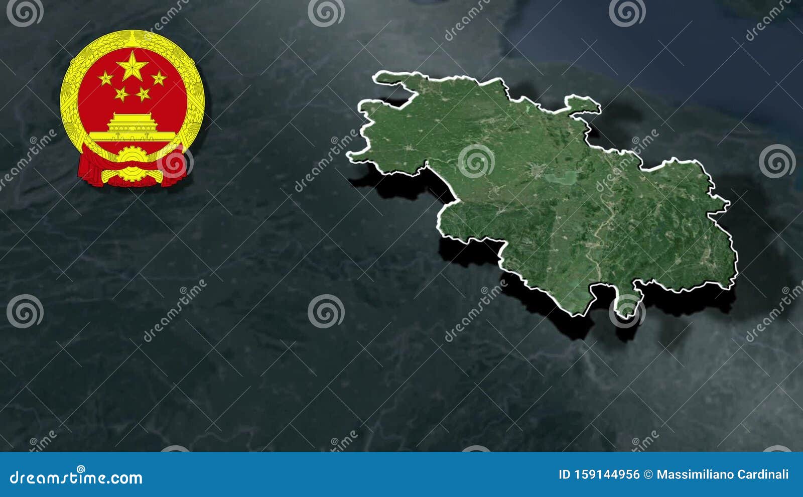 Anhui - Physical Map of the Globe Animation Map Stock Footage - Video ...