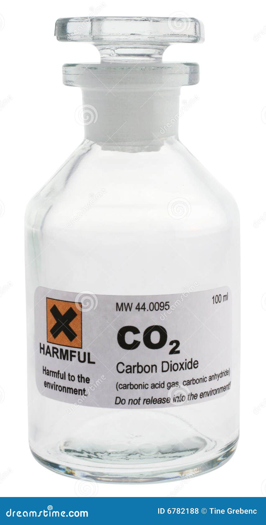 Anhydride carbonique photo stock. Image du isolement, laboratoire - 6782188