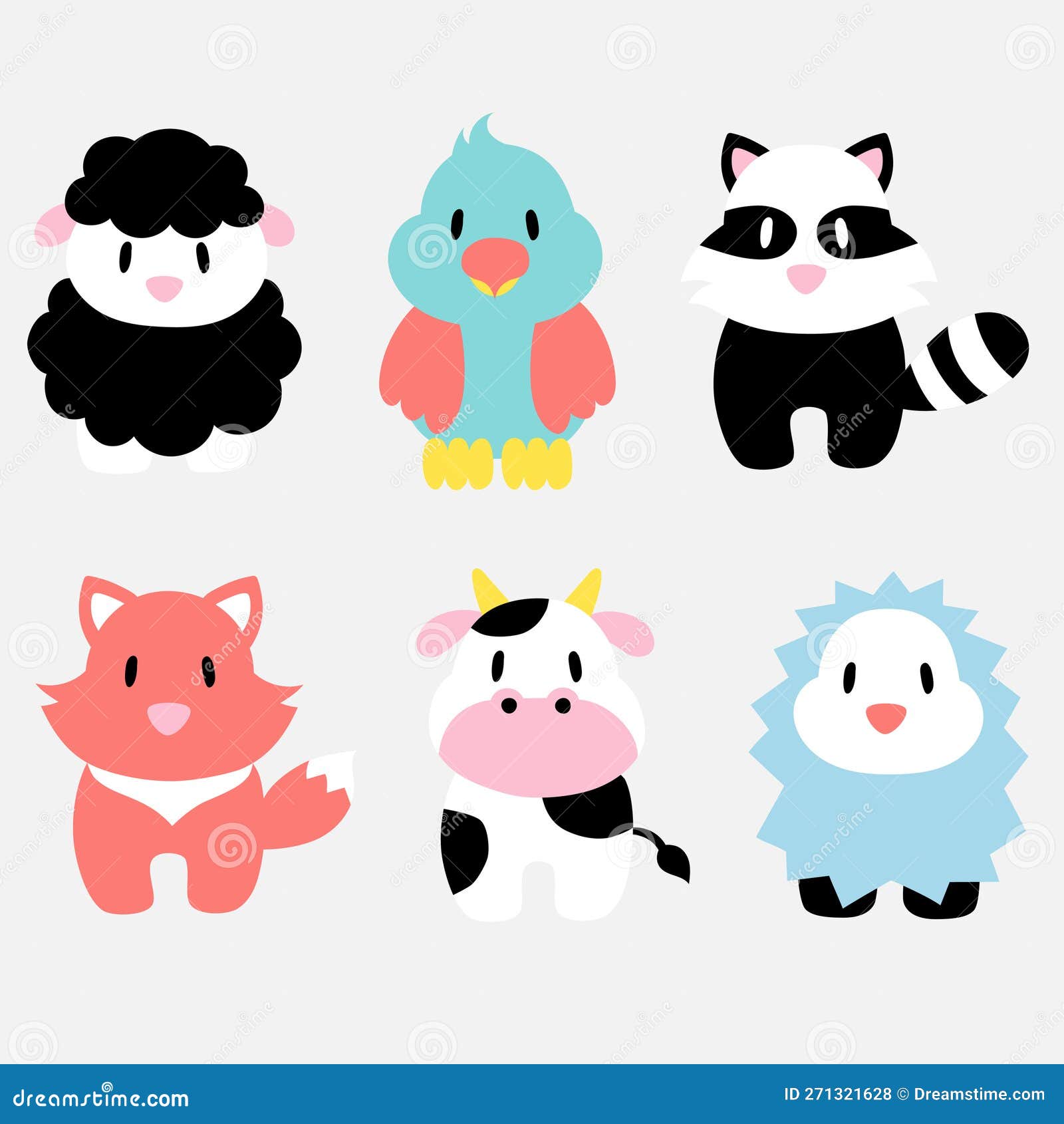 Animal cartoon front view stock vector. Illustration of porcupine ...