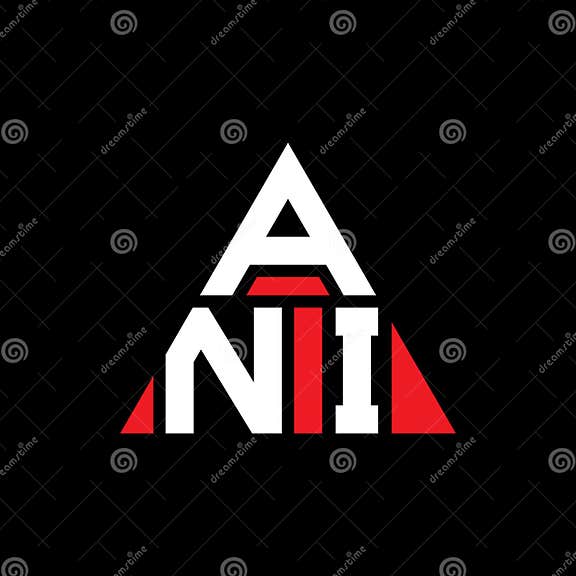 ANI Triangle Letter Logo Design with Triangle Shape. ANI Triangle Logo ...