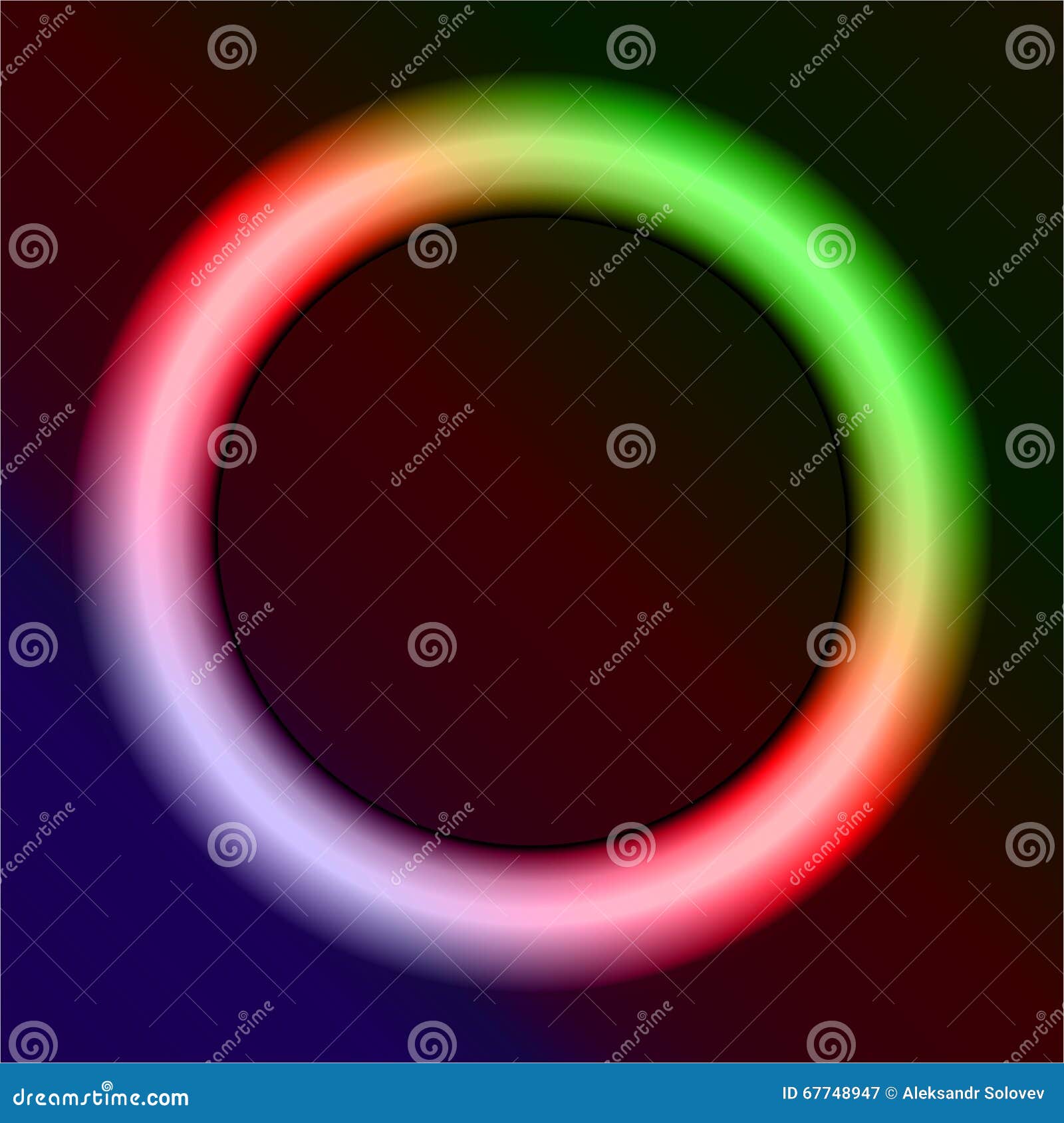 Anillo de neón ilustración del vector. Ilustración de labrado - 67748947