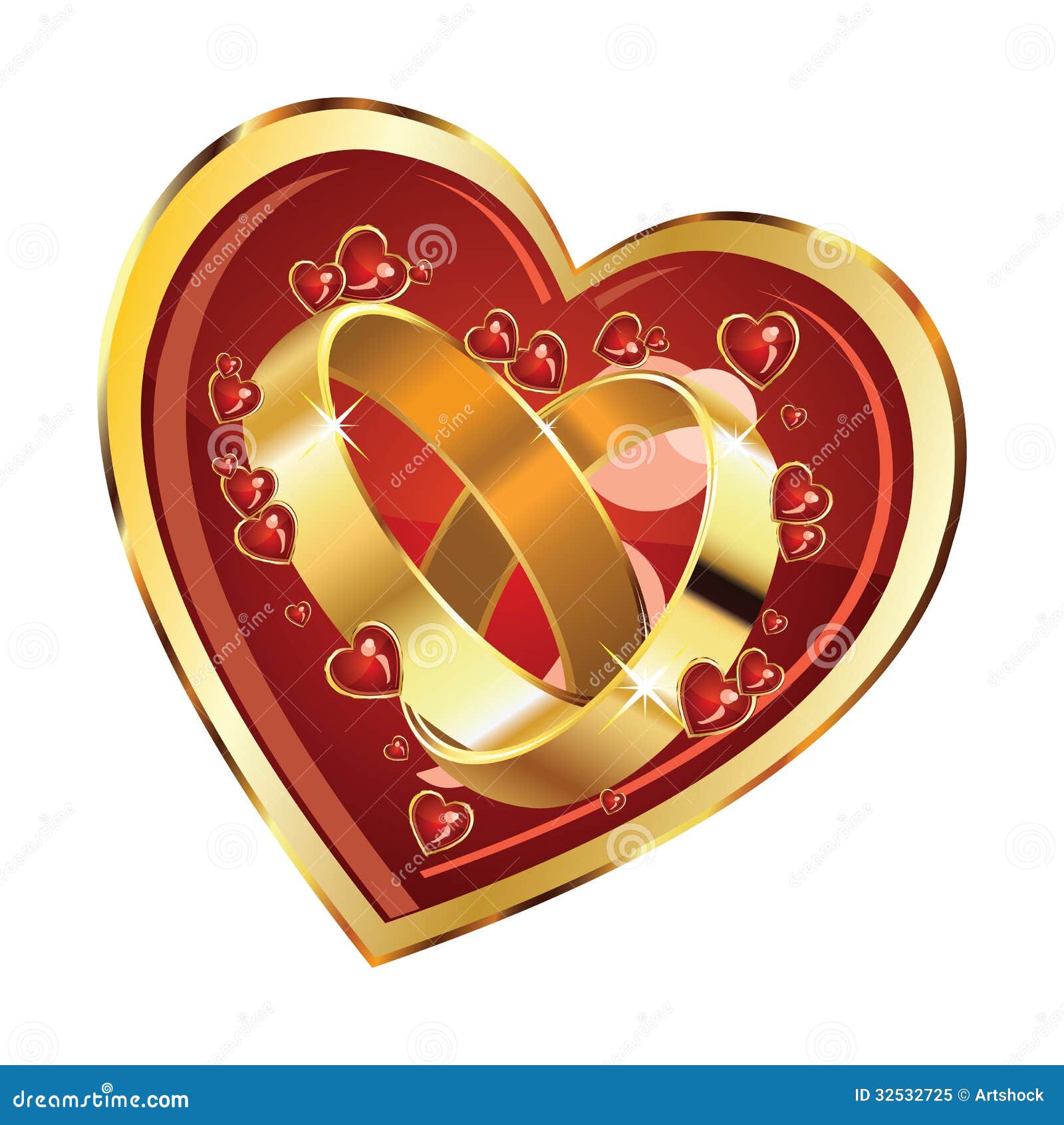 Anillos De Bodas En Corazón Foto de archivo libre de regalías - Imagen ...