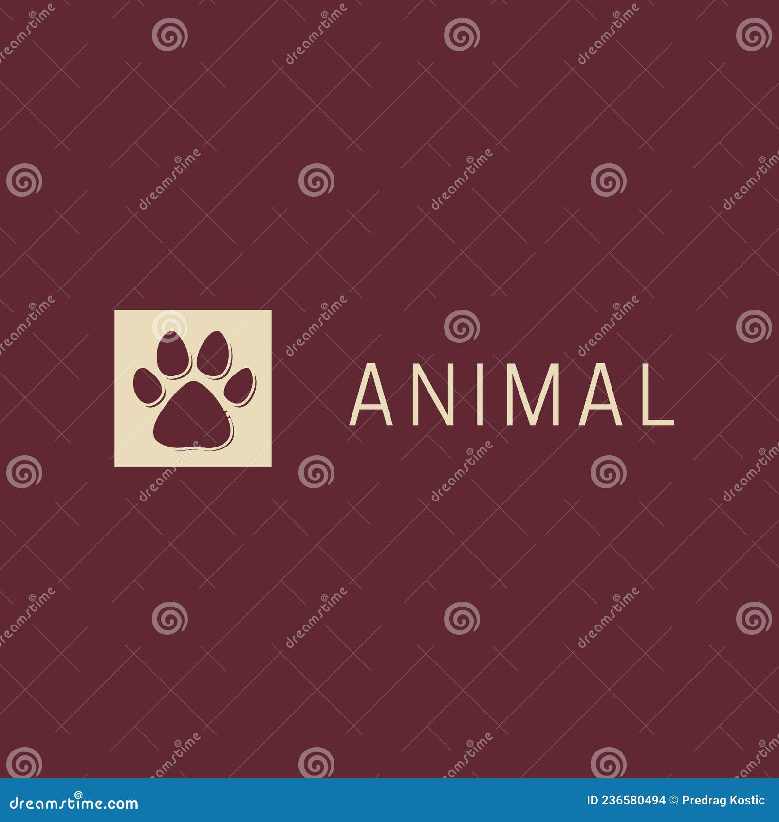Animal print icon stock illustration. Illustration of banner - 236580494