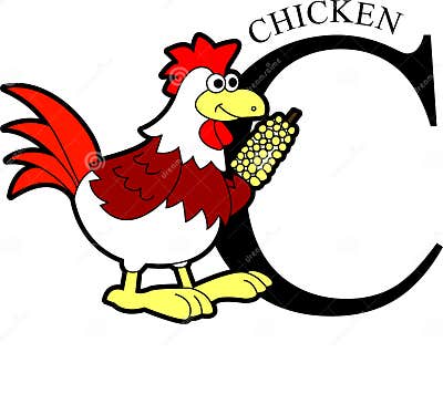 Animal Alphabet Chicken stock vector. Illustration of graphic - 11460430