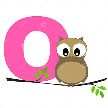 Animal alphabet O stock vector. Illustration of forest - 8448306