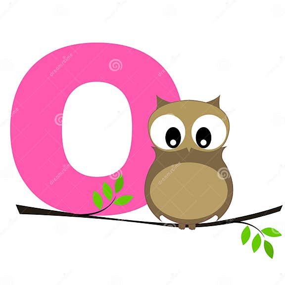 Animal alphabet O stock vector. Illustration of forest - 8448306