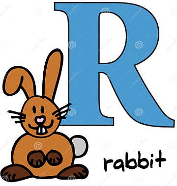 Animal alphabet R (rabbit) stock vector. Illustration of mammal - 7600072