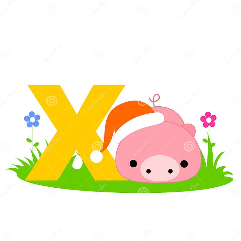 Animal alphabet X stock vector. Illustration of colorful - 8439990