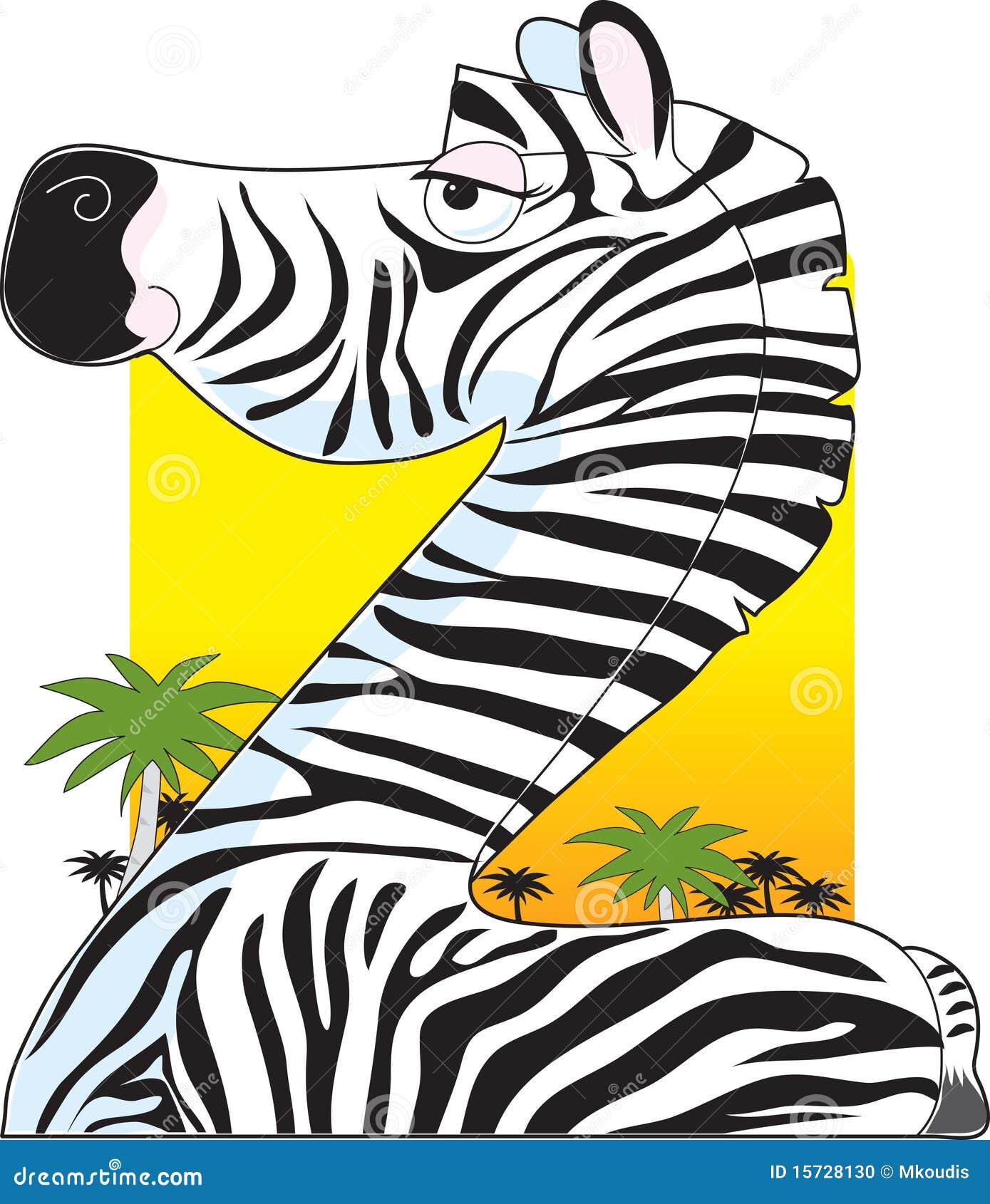 Animal Alphabet Z stock vector. Illustration of face - 15728130