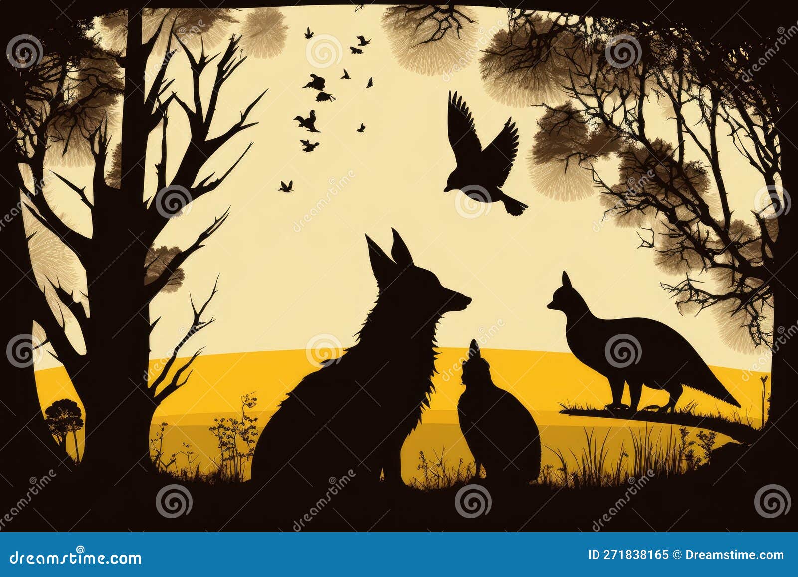 Animal antics stock illustration. Illustration of graphic - 271838165