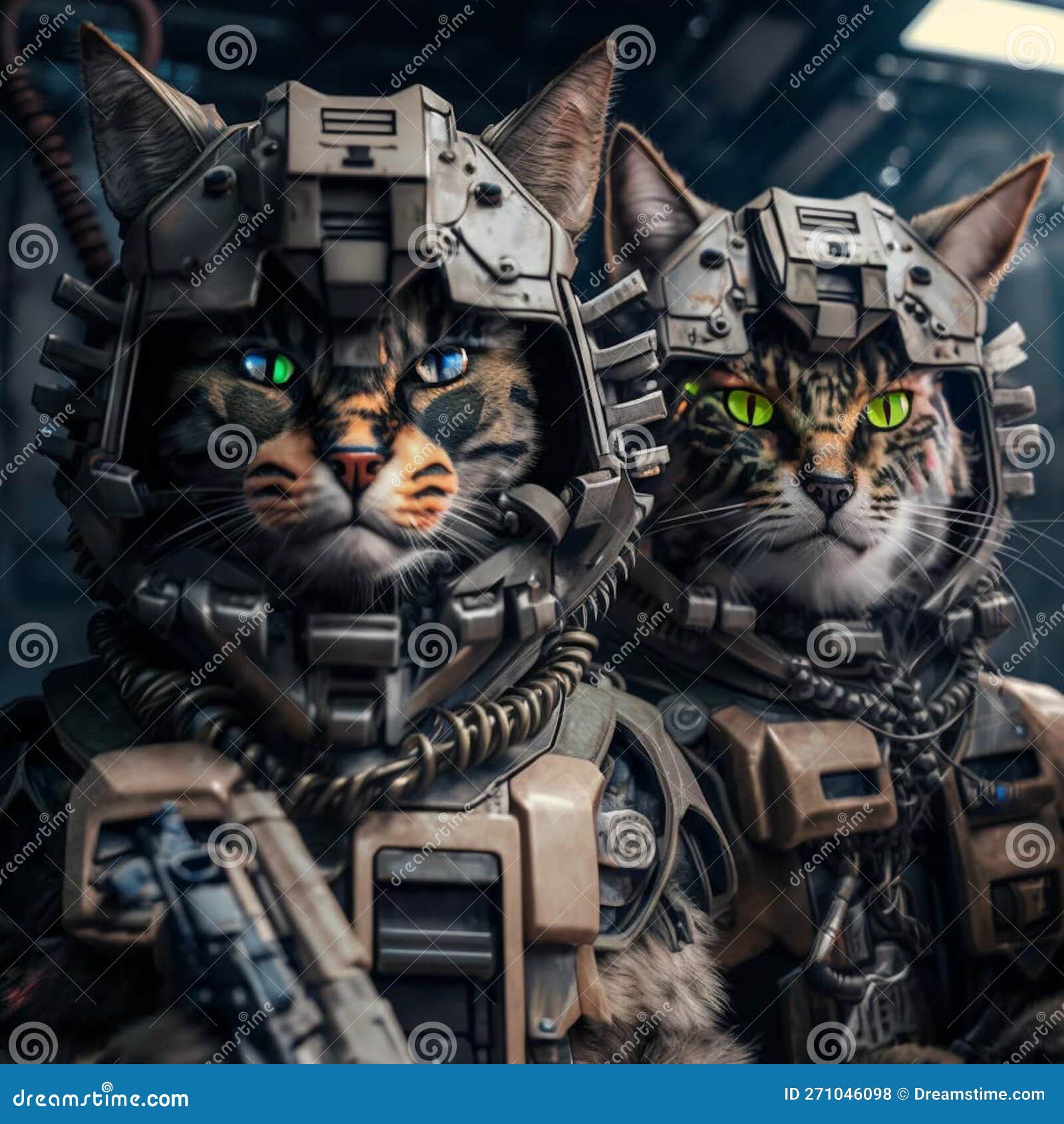 A animal with armor war stock illustration. Illustration of cutecat ...