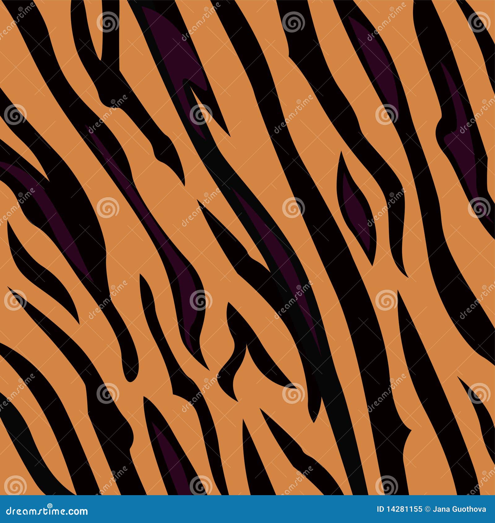 Animal Background Pattern - Tiger Skin Texture Stock Vector ...