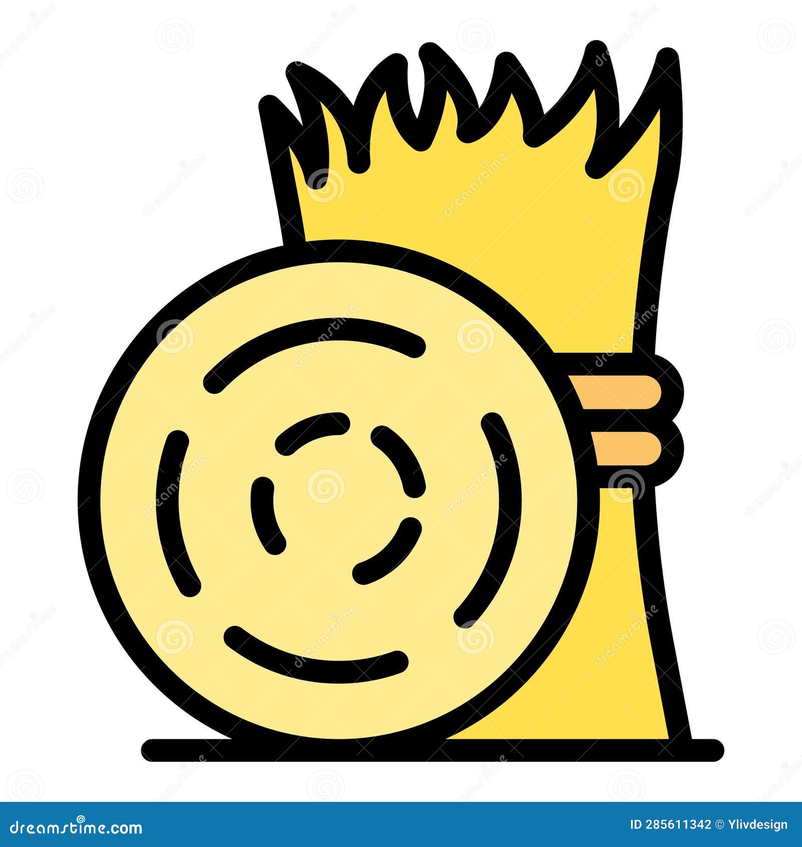 Animal Bale Icon Vector Flat Stock Illustration - Illustration of roll ...