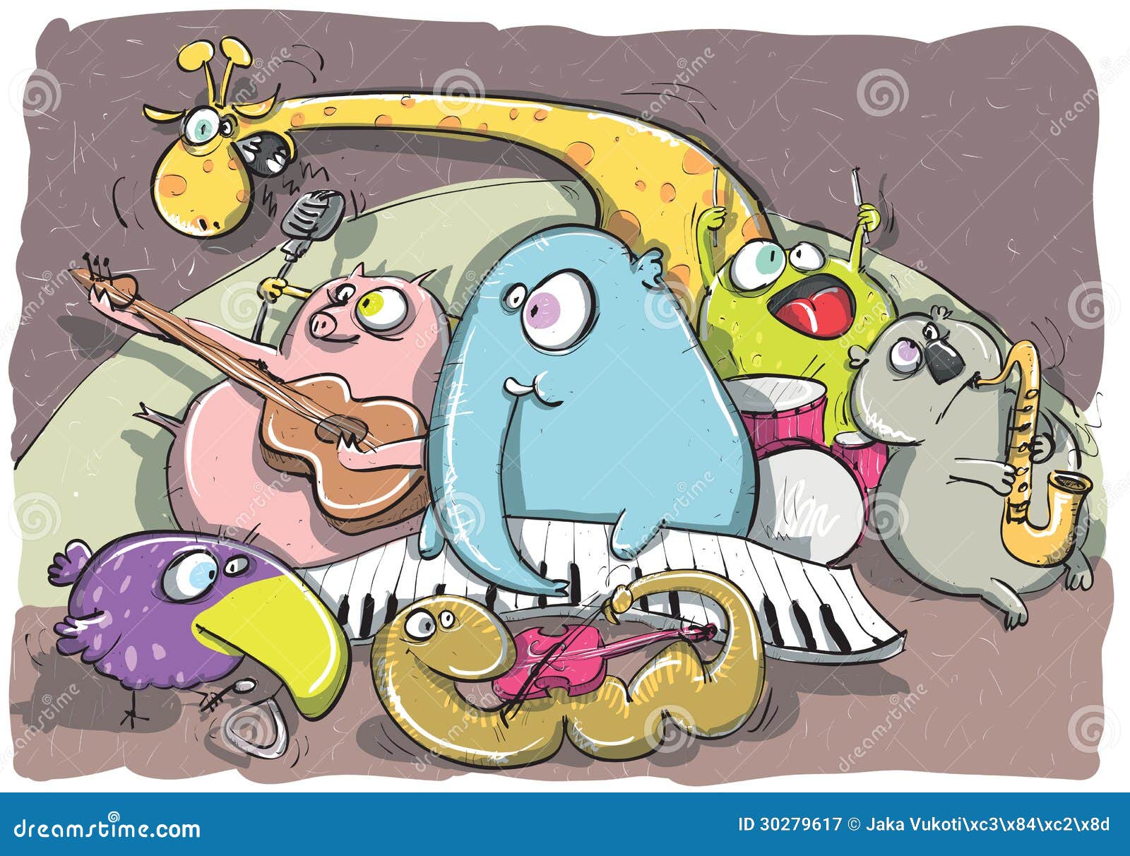 The Animal Band stock vector. Illustration of children - 30279617