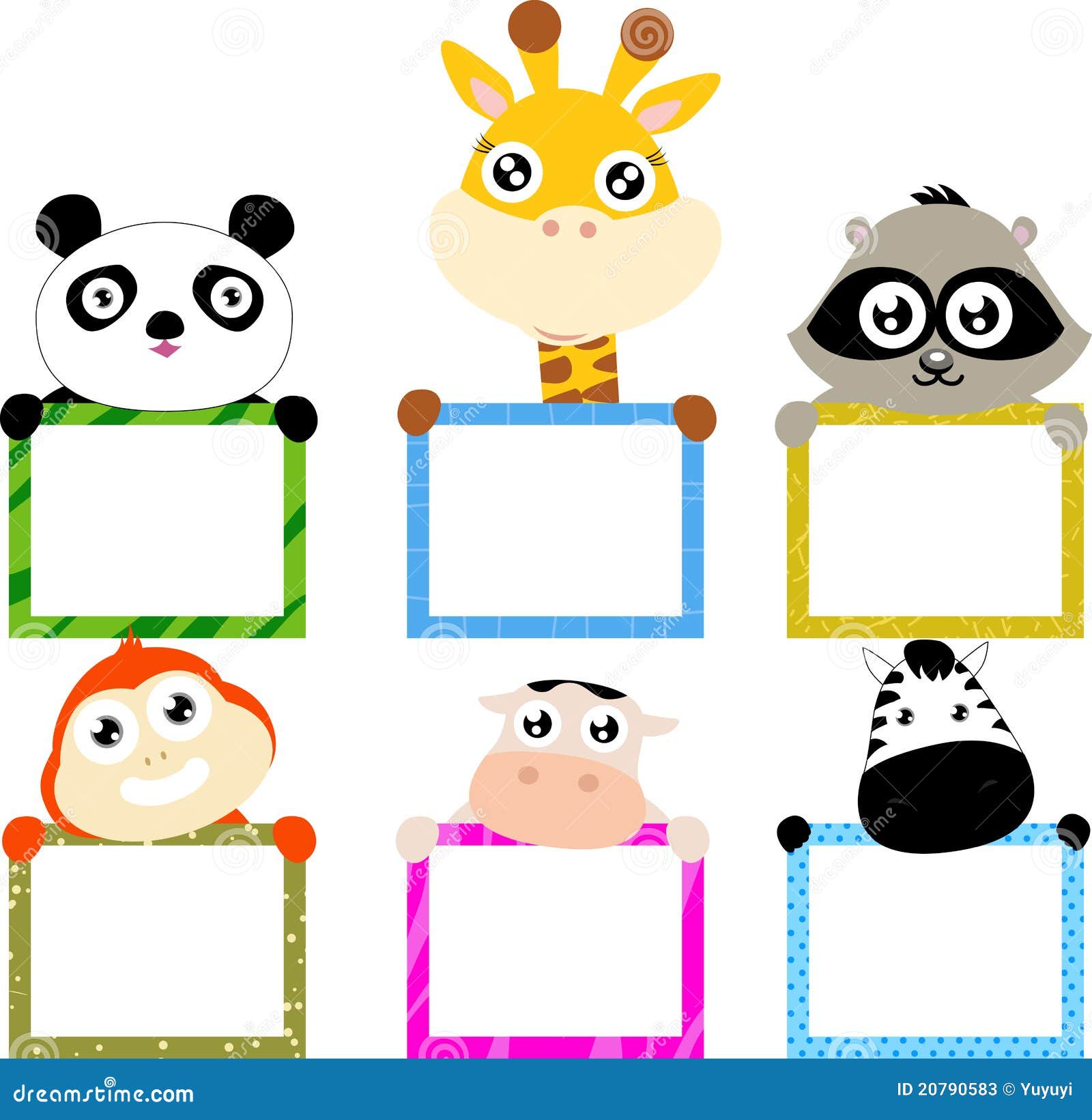 Animal with banner stock vector. Illustration of print - 20790583