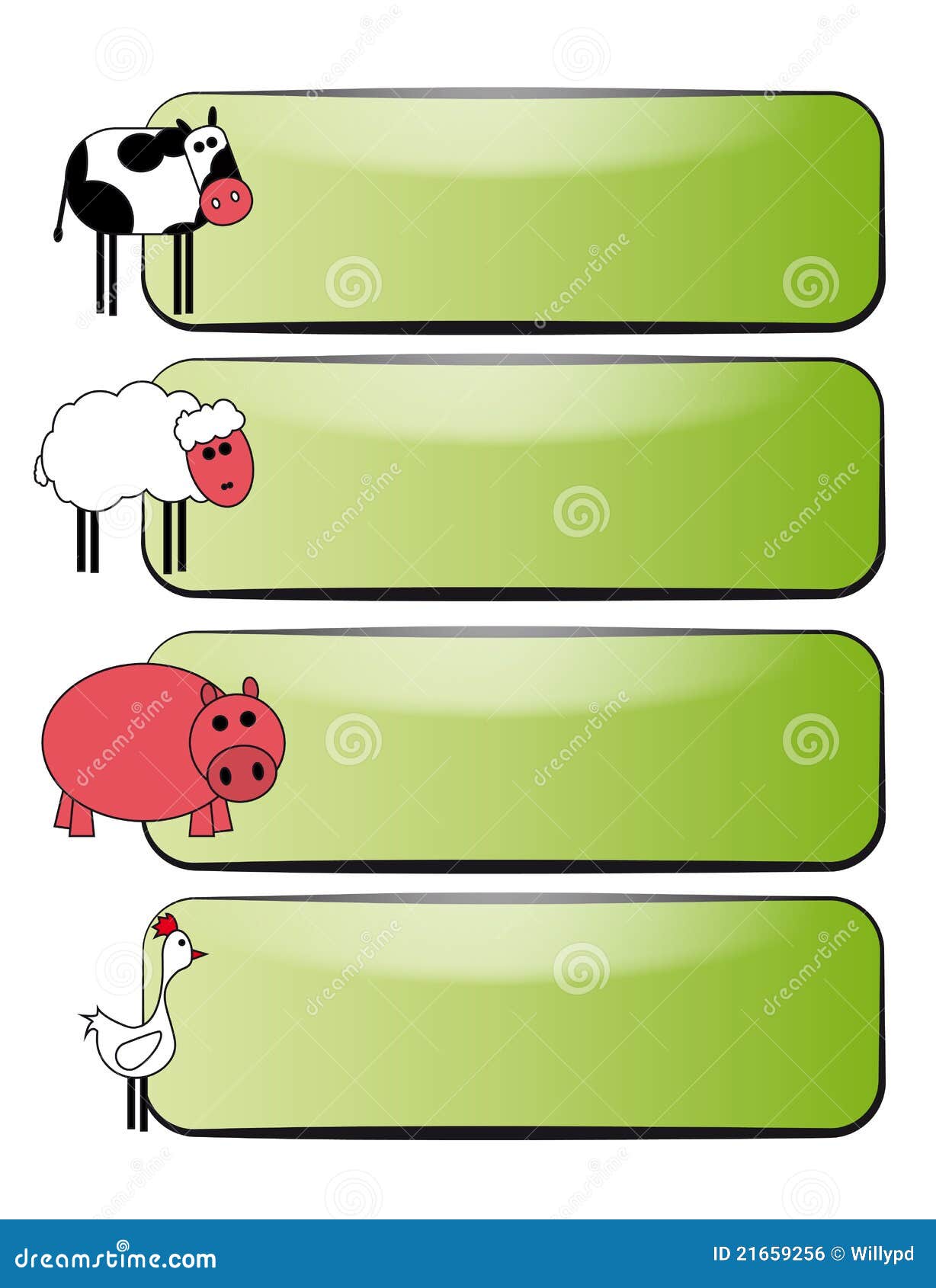 Animal banner stock vector. Illustration of cartoon, colorful - 21659256