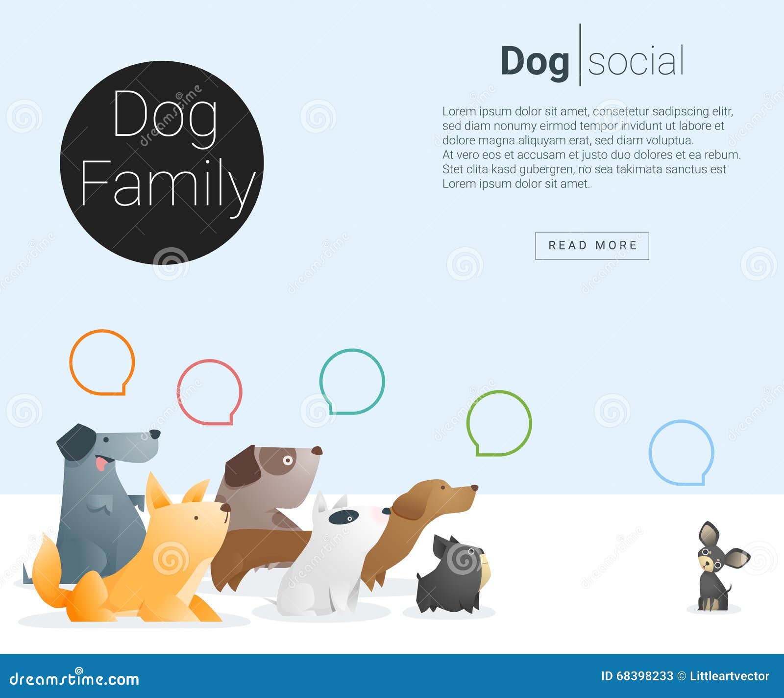 Animal Banner with Dog for Web Design 2 Stock Vector - Illustration of ...