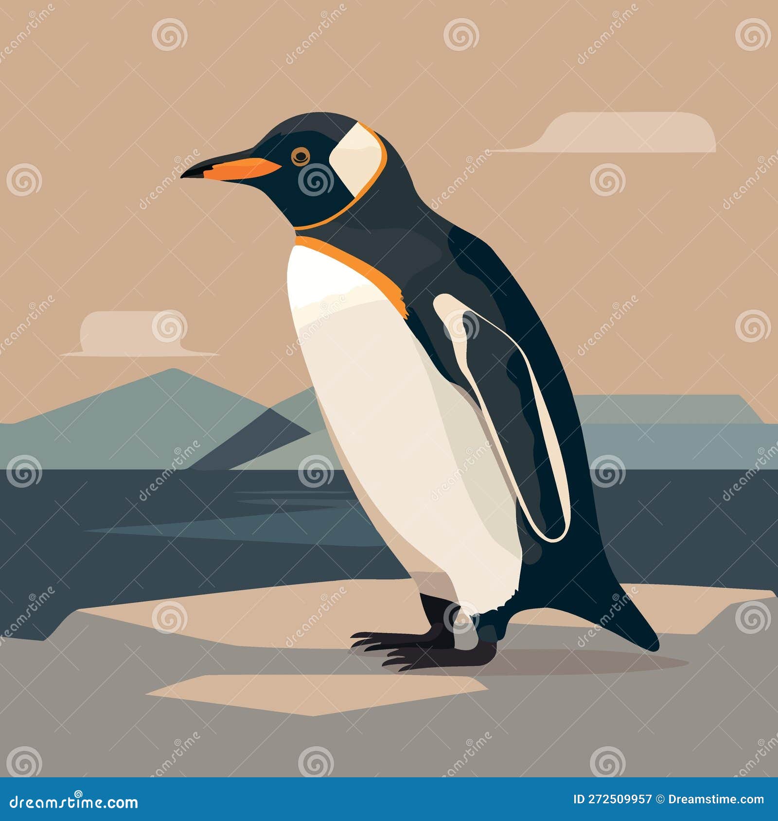 Animal Bird Common Blue Penguin Stock Vector - Illustration of blue ...
