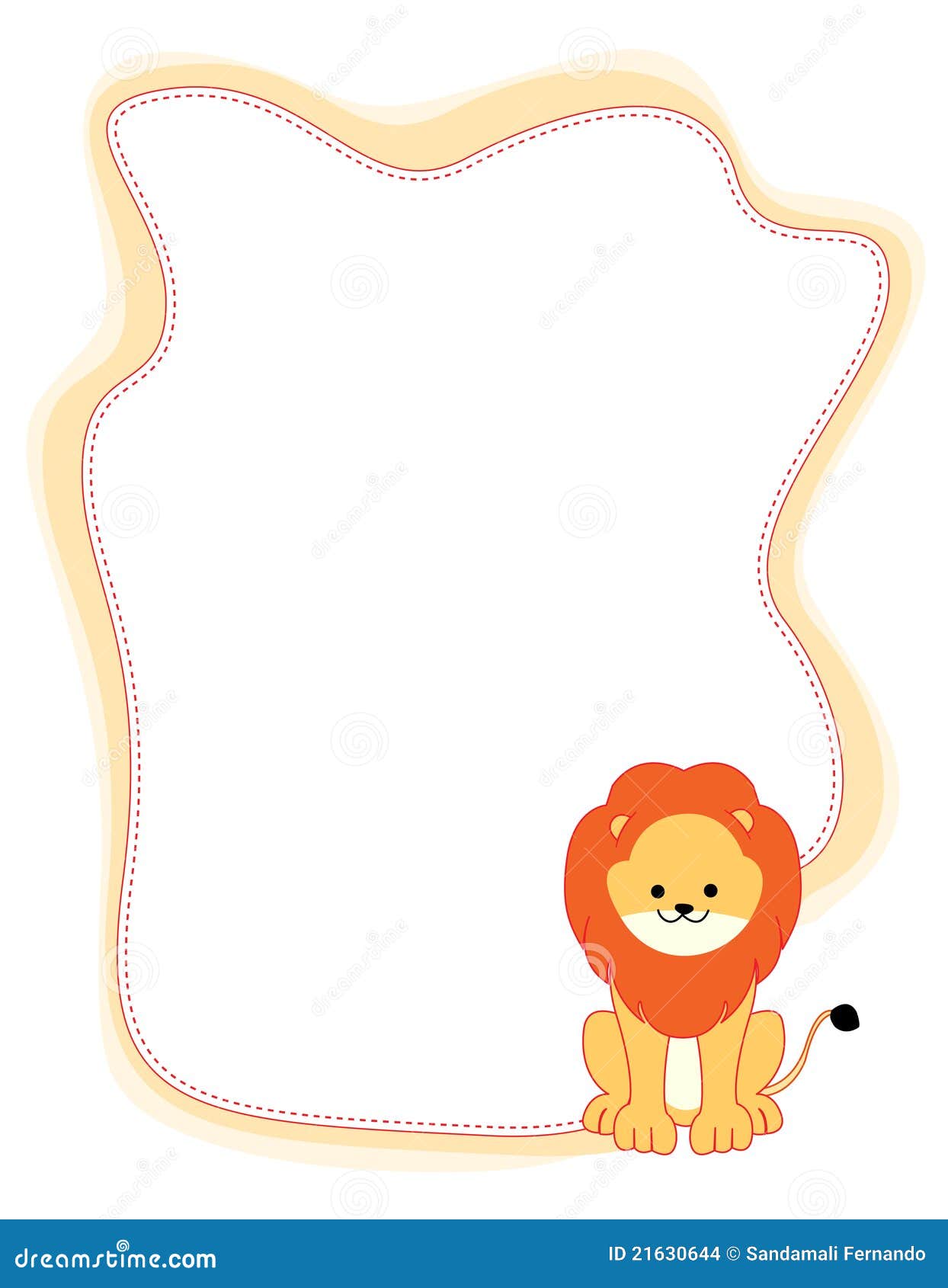 Animal border lion stock vector. Illustration of black - 21630644