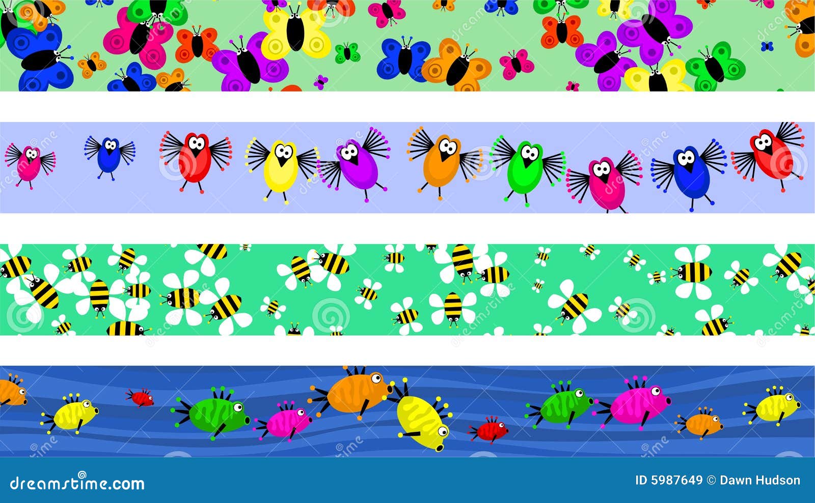 Animal borders stock illustration. Illustration of nature - 5987649