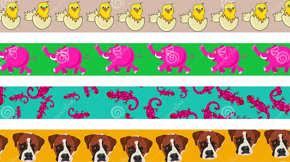 Animal borders stock illustration. Illustration of pets - 5998512