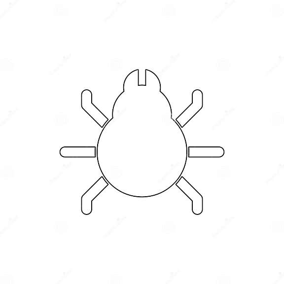 Animal Bug Code Debug Insect Outline Icon. Signs and Symbols Can Be ...
