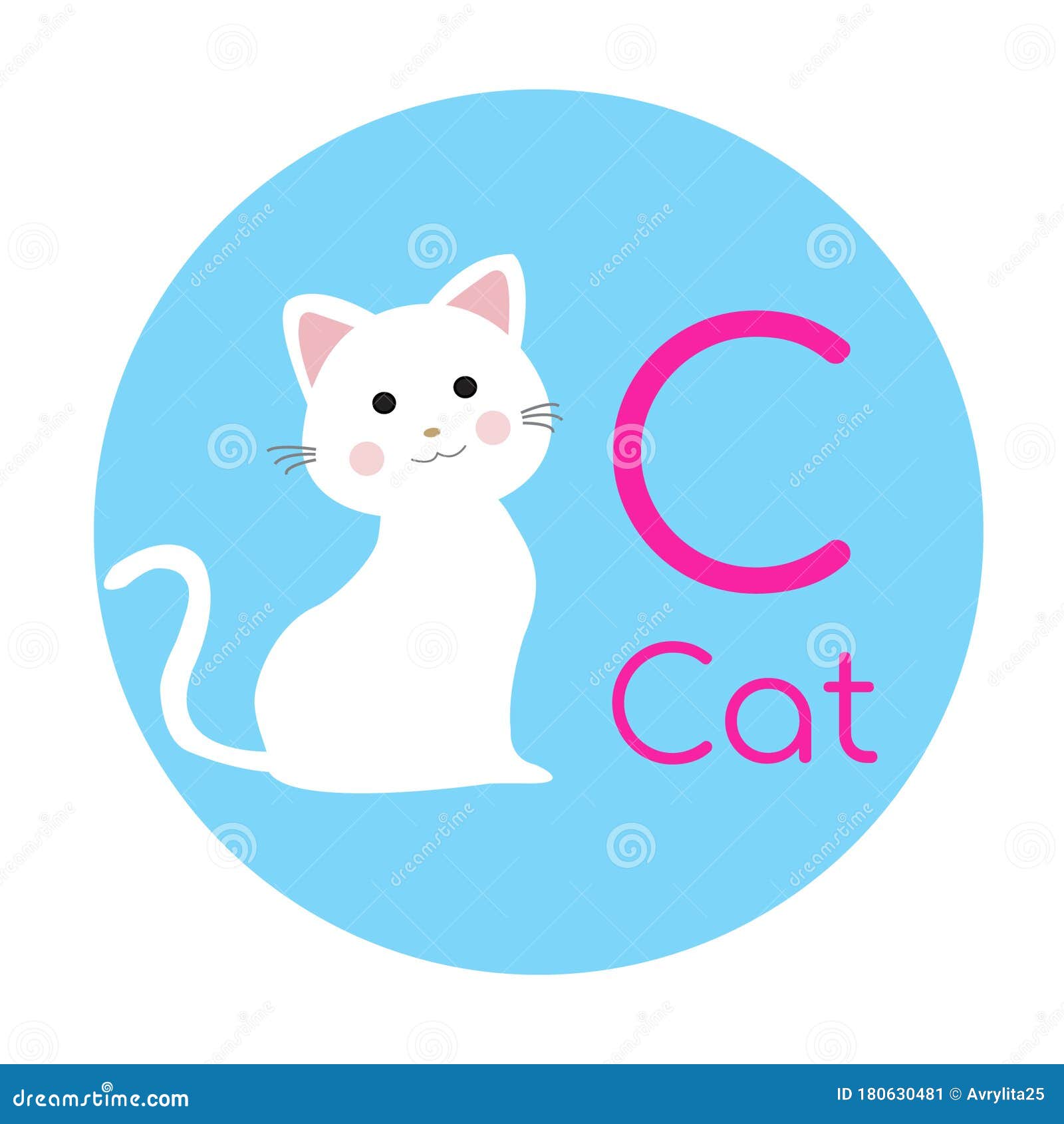 Alphabet C Cute Cat Vector Animal Cartoon Stock Vector - Illustration ...