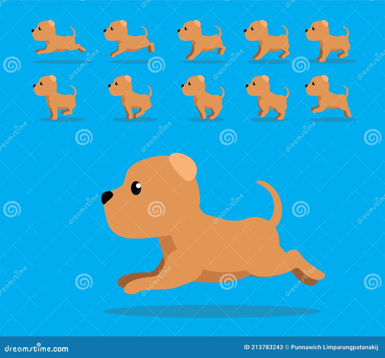 Animal Animation Sequence Dog Dogue De Bordeaux Cartoon Vector Stock ...