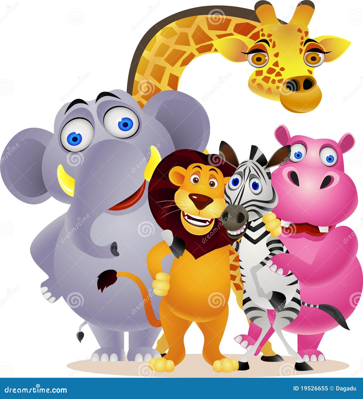 Animal cartoon group stock vector. Illustration of beauty - 19526655