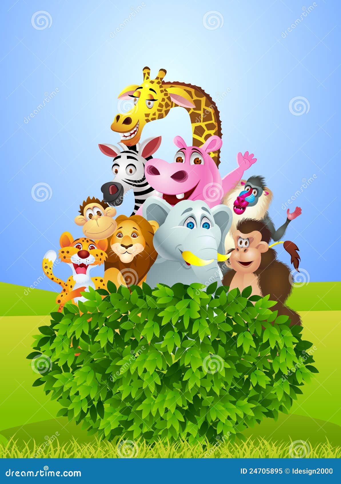 Animal cartoon group stock vector. Illustration of mammal - 24705895