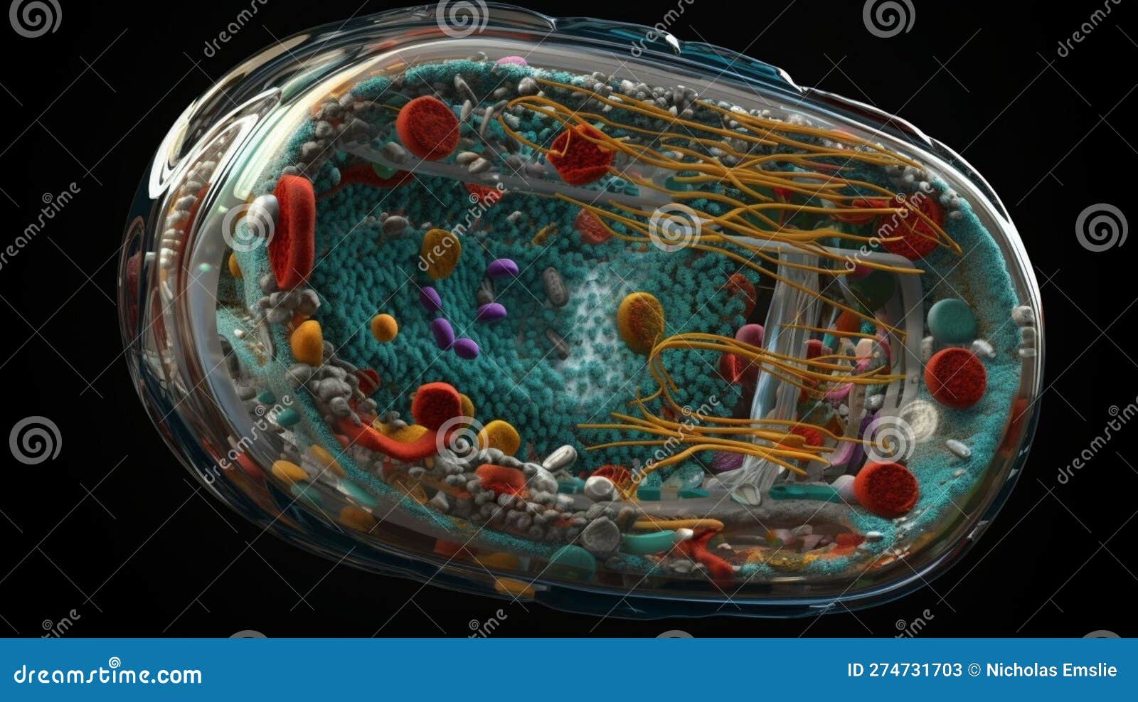 Animal Cell Eukaryote Close Up Background Wallpaper for PowerPoint and ...