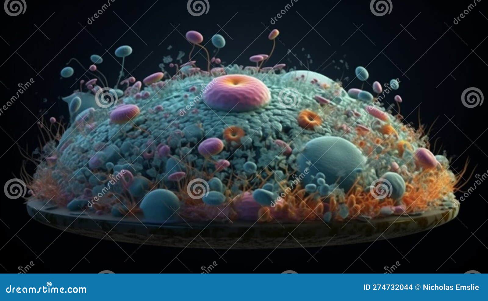 Animal Cell Eukaryote Close Up Background Wallpaper for PowerPoint and ...