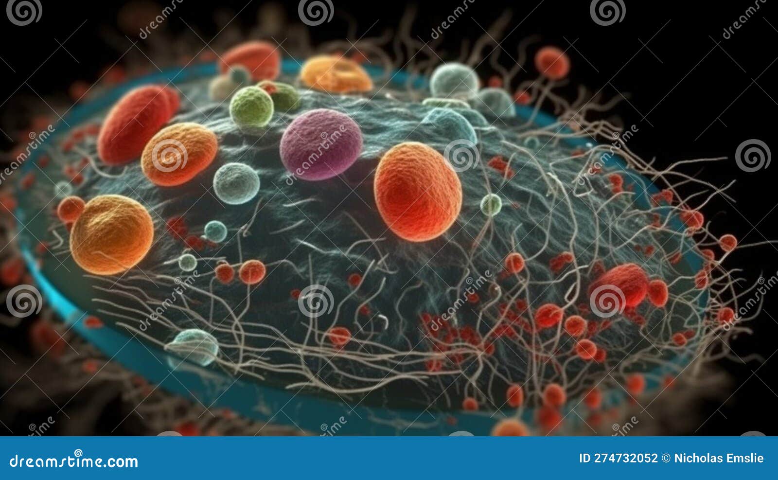 Animal Cell Eukaryote Close Up Background Wallpaper for PowerPoint and ...