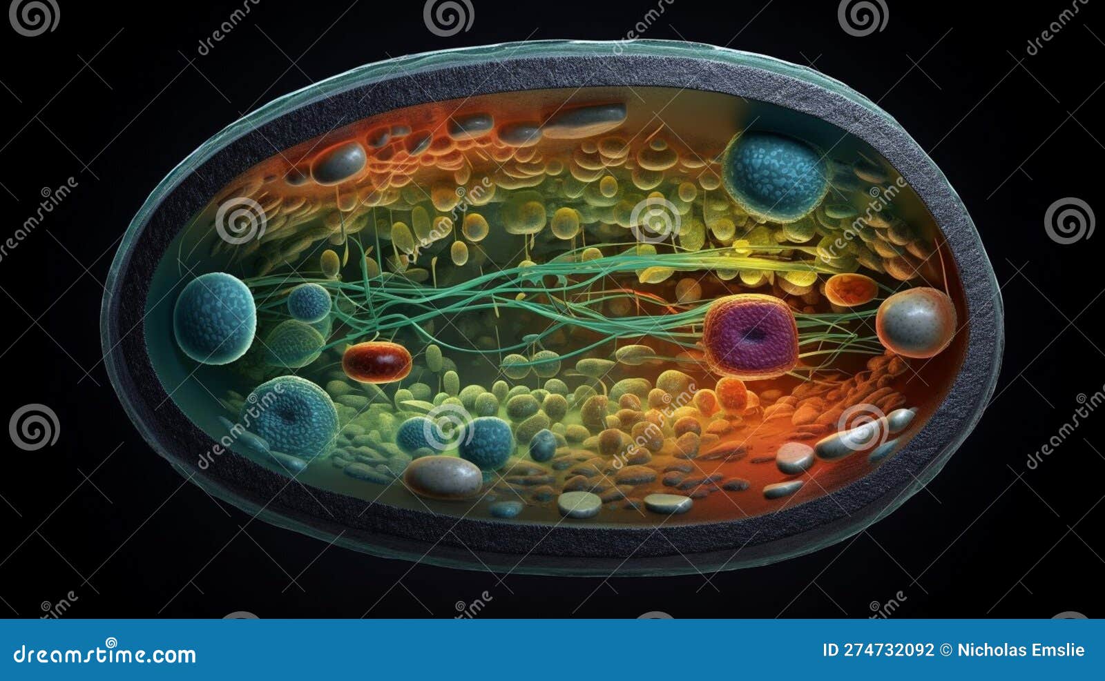 Animal Cell Eukaryote Close Up Background Wallpaper for PowerPoint and ...