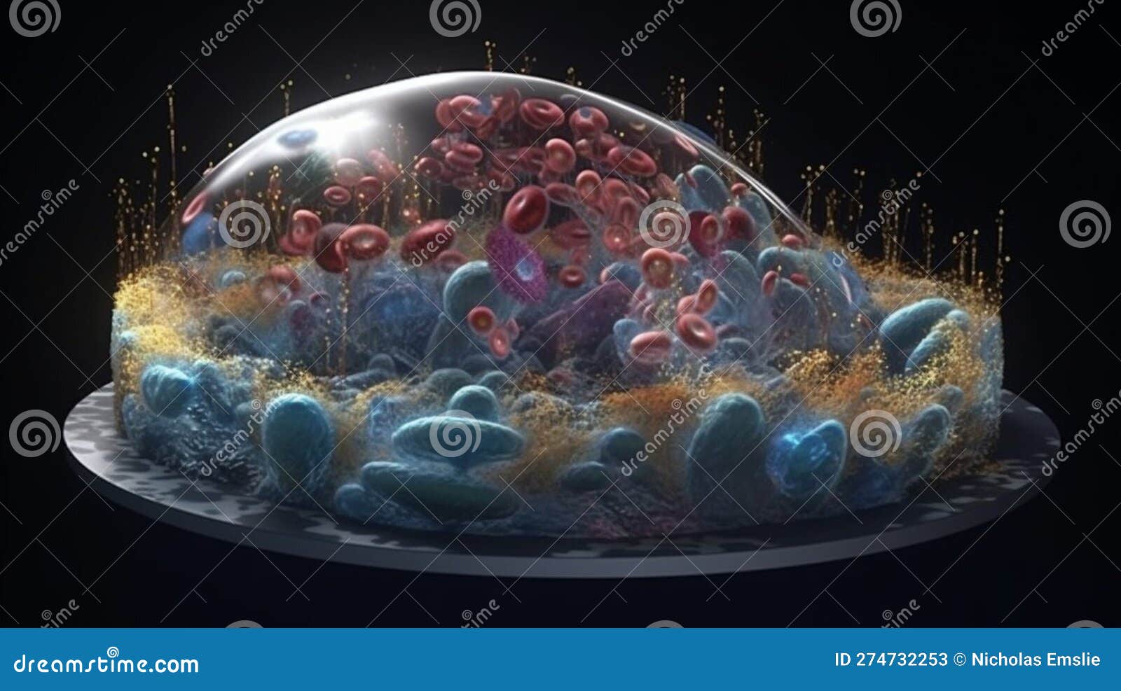 Animal Cell Eukaryote Close Up Background Wallpaper for PowerPoint and ...