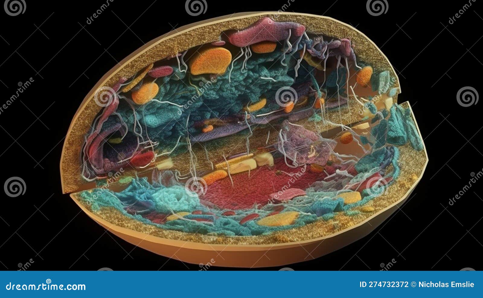Animal Cell Eukaryote Close Up Background Wallpaper for PowerPoint and ...