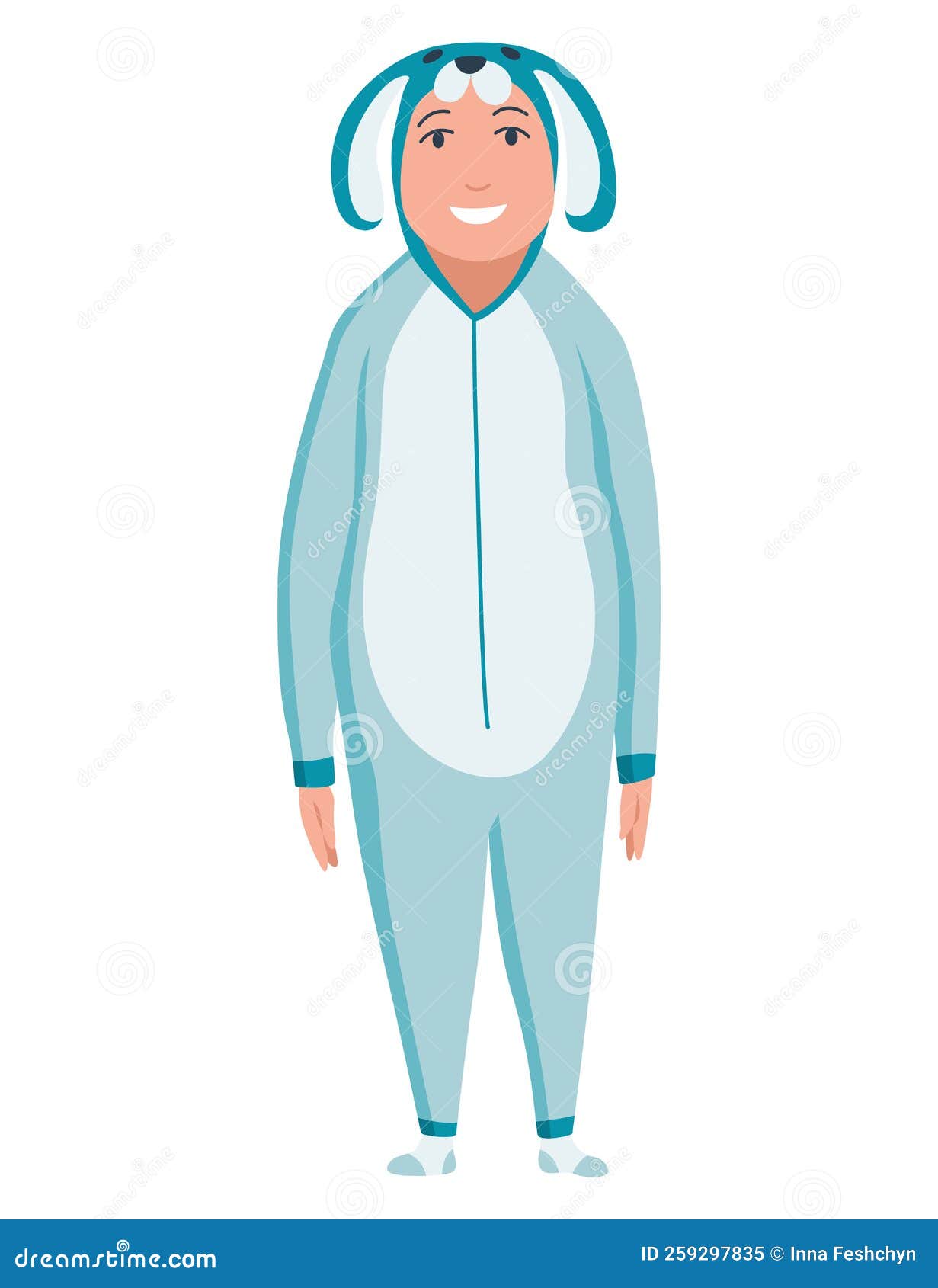Kigurumi Party Background Vector Illustration