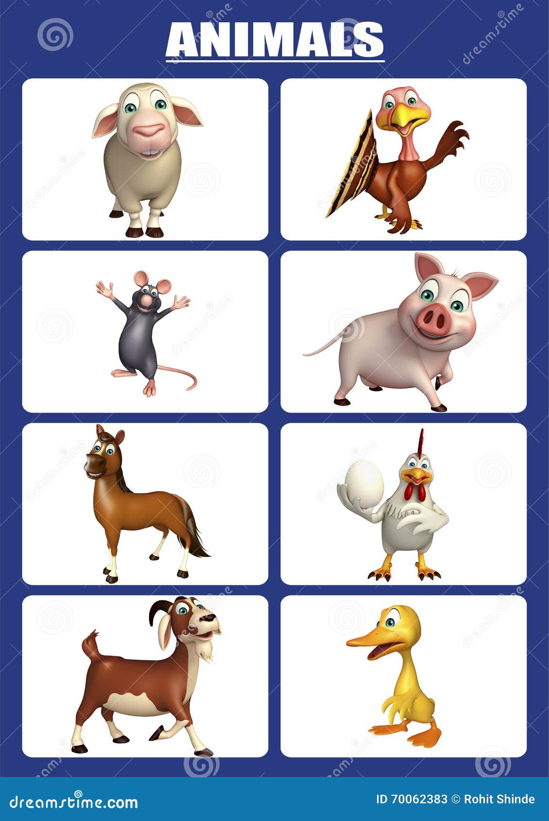 Animal chart stock illustration. Illustration of farming - 70062383