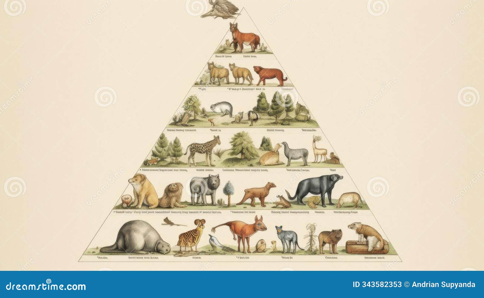 Animal Classification Pyramid Illustration Stock Photo | CartoonDealer.com #343697076